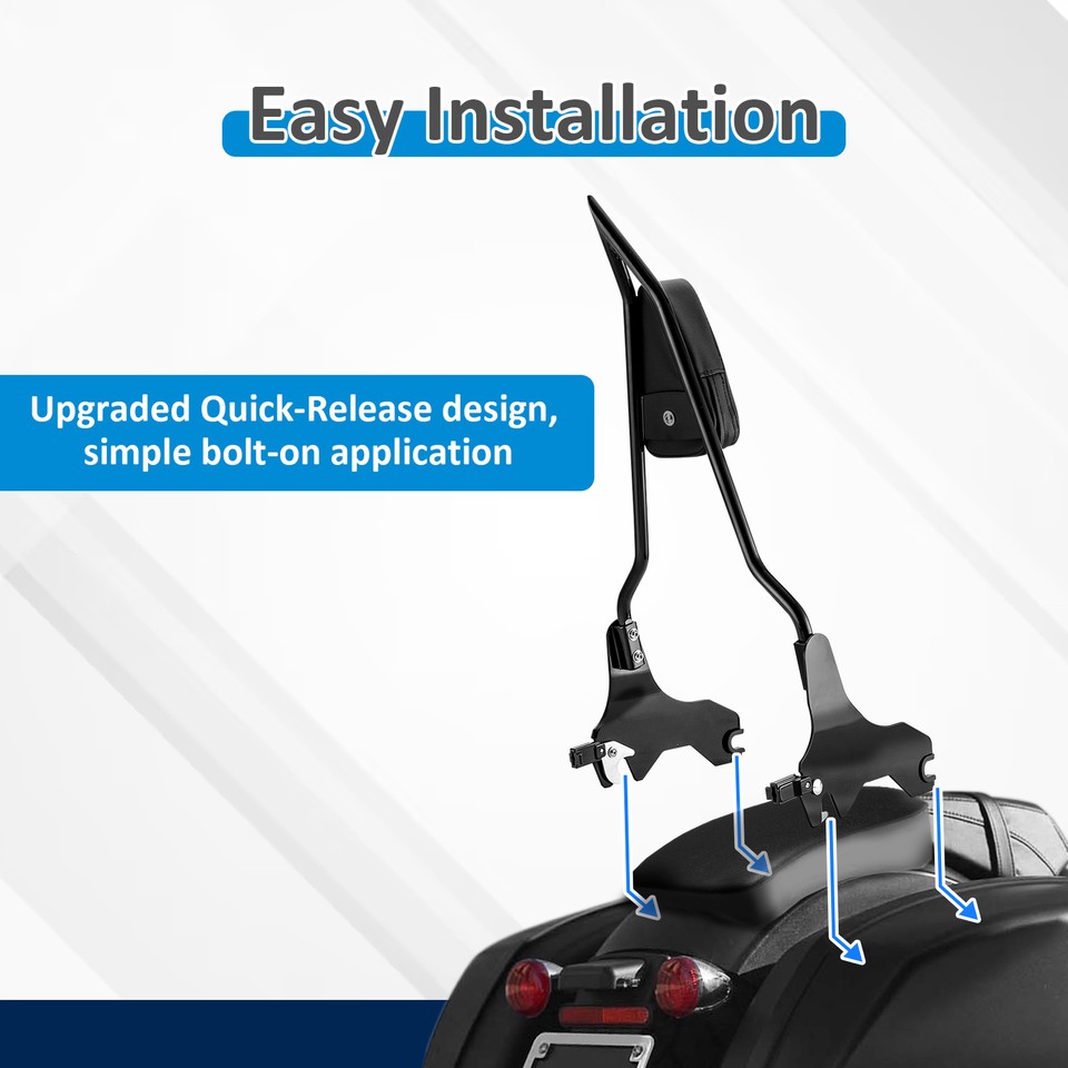 Softail Tall Sissy Bar Backrest For Harley FLFB FLBR FXFB FLSB FXLR ...