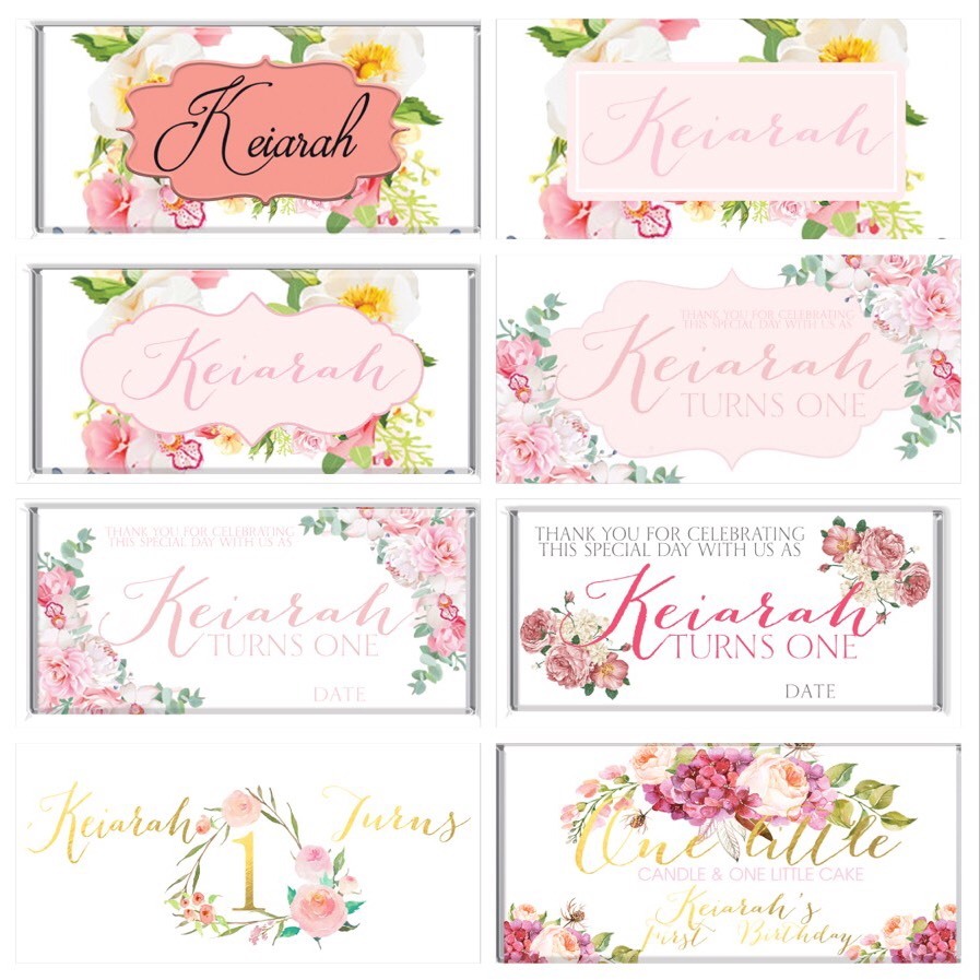 Customizable Printable Mini Candy Wrappers Chocolate Wrappers 10cm X