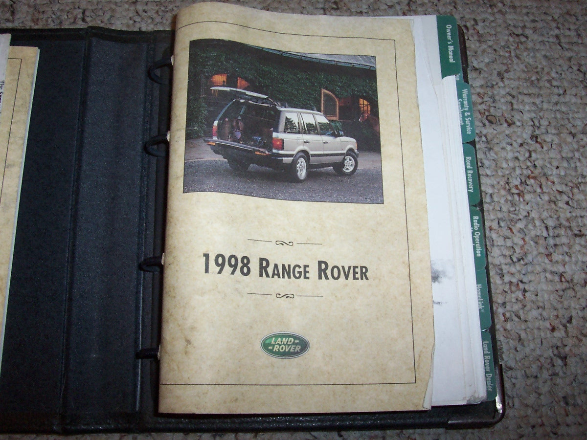 1998 Land Rover Range Rover Owner Manual User Guide SE 4.0 HSE 4.6 V8 ...