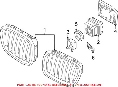 Genuine OEM Front Driver Left Grille For BMW 51118056323 | eBay