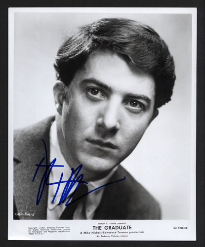 DUSTIN HOFFMAN The Graduate Benjamin Braddock Signed Autograph 8 x 10 ...
