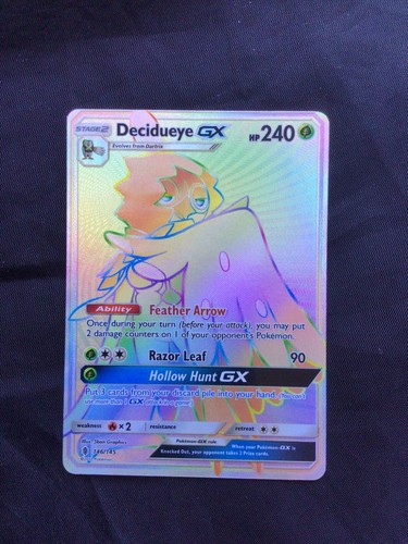 Pokemon Cards: Guardians Rising Secret Rare Full Art: Decidueye GX 146/ ...
