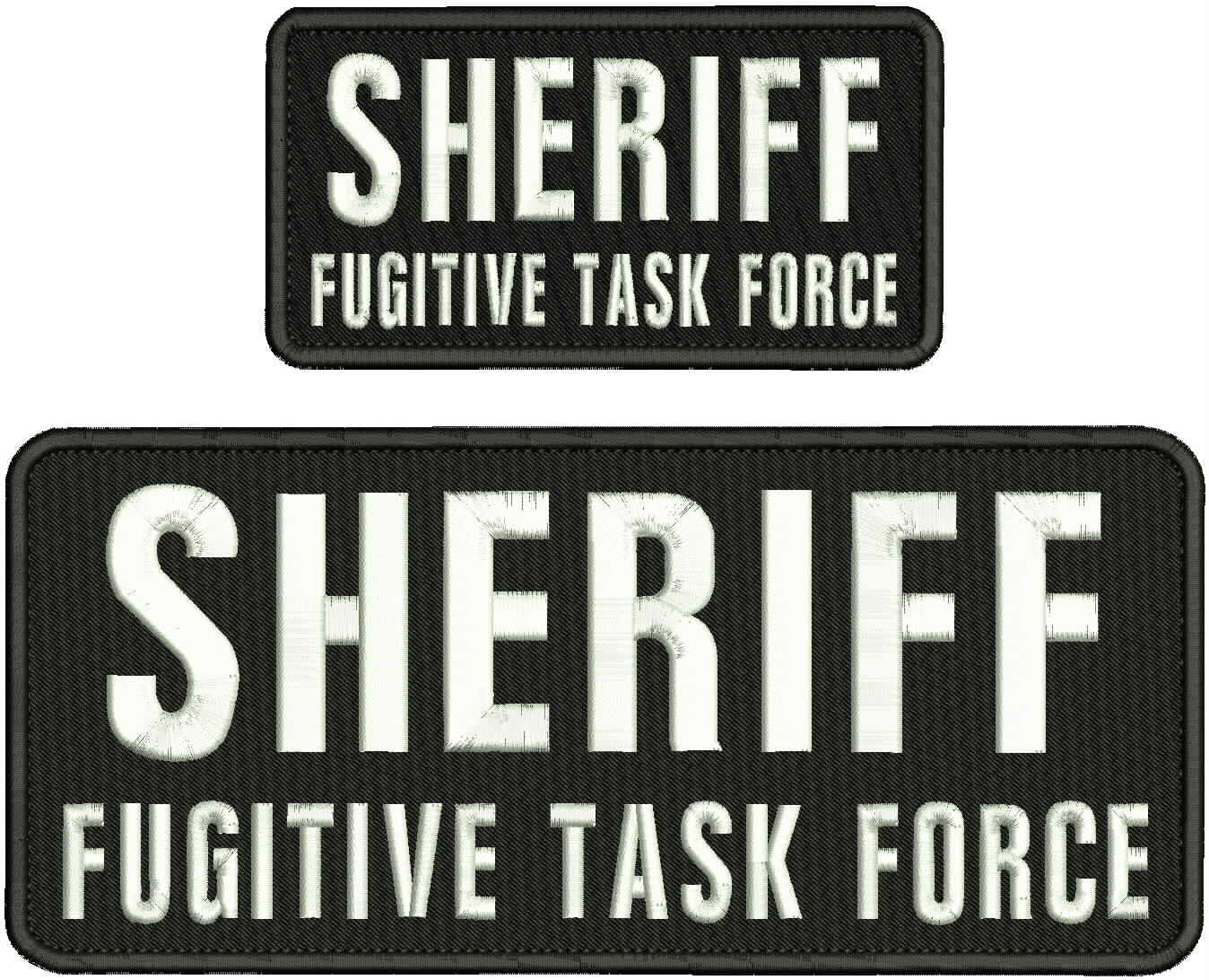 SHERIFF FUGITIVE TASK FORCE EMB PATCH 4.75X11&3X6 HOOK ON BACK | eBay