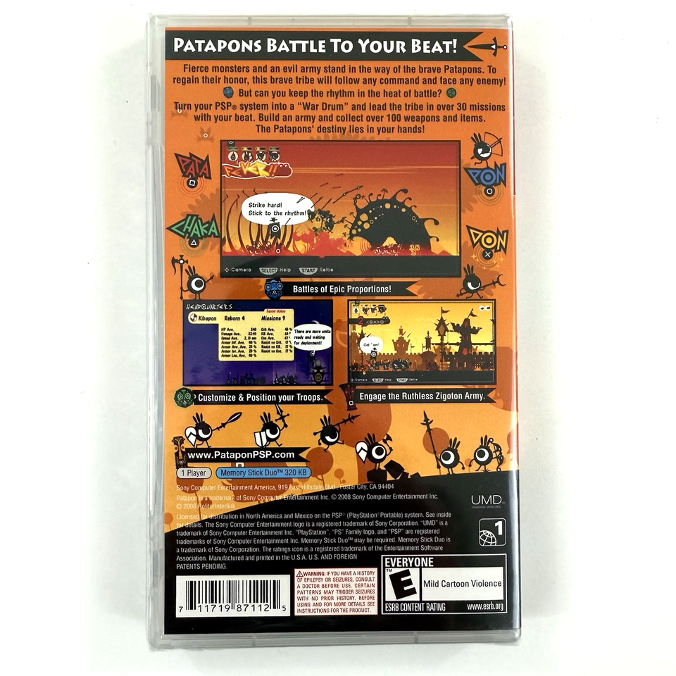 Patapon PSP (Sony PSP, Greatest Hits, 2008) New/Sealed 711719871125| eBay