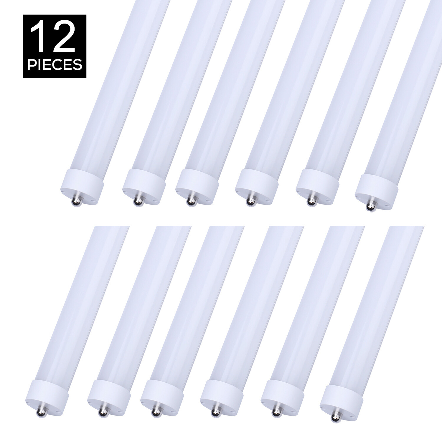 12Pack 8FT LED Tube light 45W FA8 T8 Single Pin Fluorescent 6500K LED ...