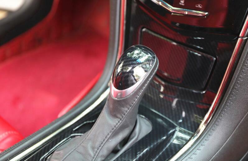 For Cadillac ATS-V ATS 2013-2019 Carbon Fiber Center Console Gear Shift ...