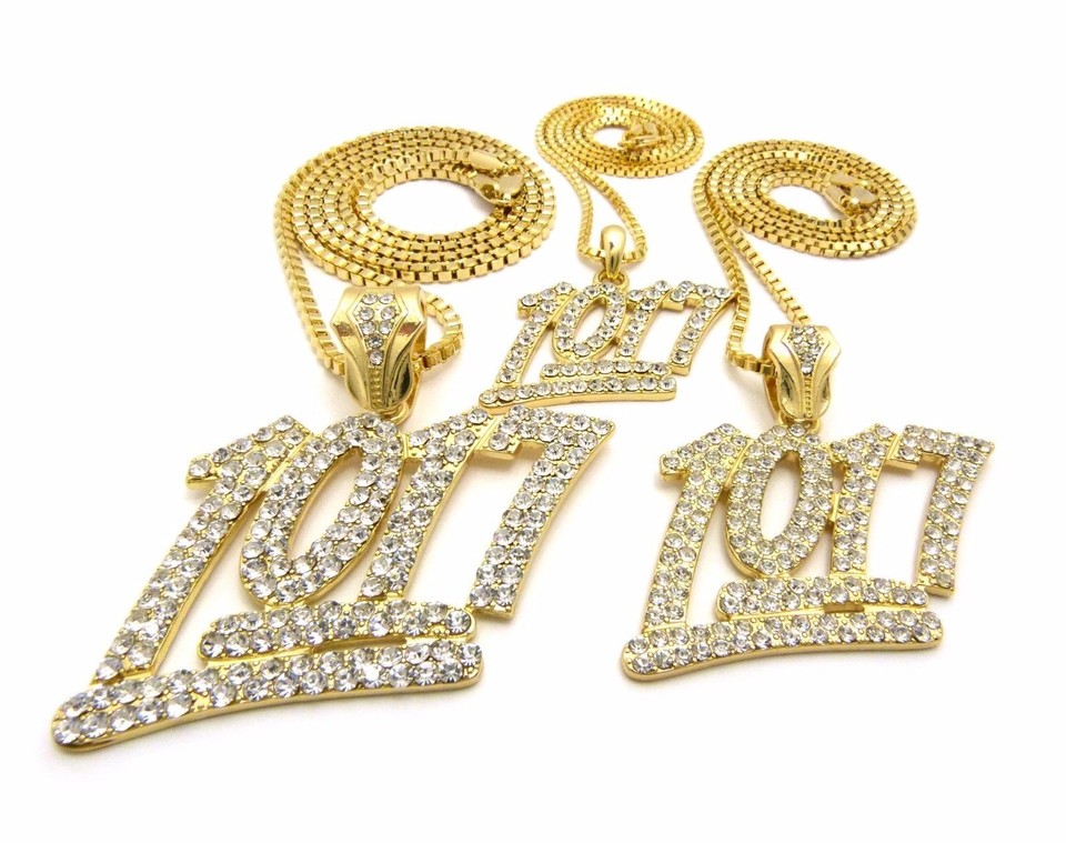 Hip Hop Iced 3pcs of 1017 Pendant & 20",24",30" Box Chain 3 Fashion ...