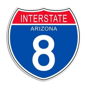 Interstate 8 Sticker - Arizona Highway Sign Decal | eBay