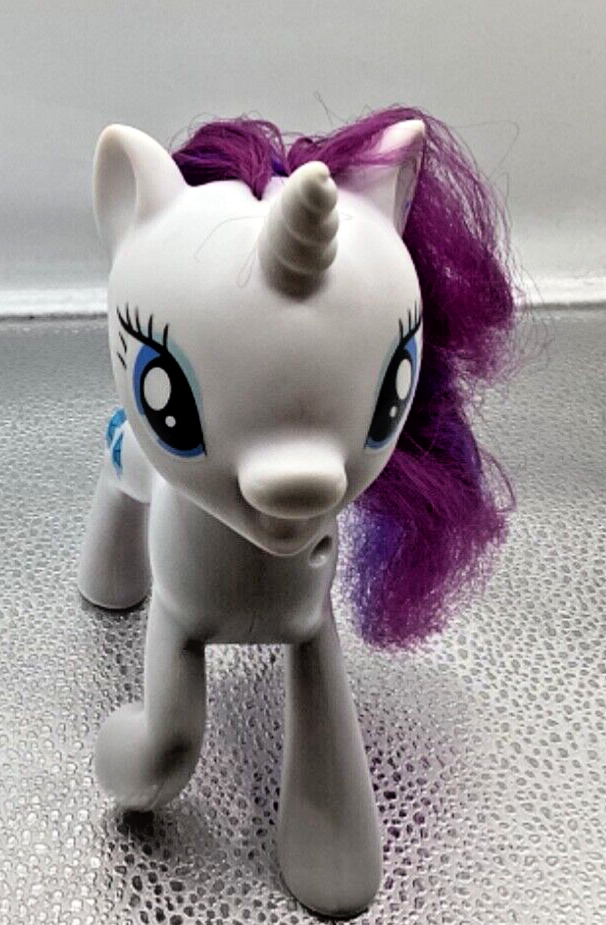 MLP My Little Pony G4 Rarity White Purple 7" Tall Toy Talking Action ...