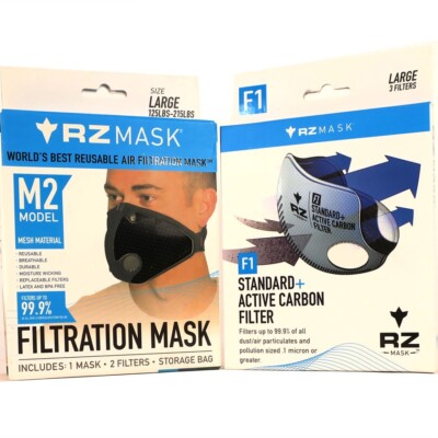 RZ Mask & Extra Filters, Replacement F1 Standard + Active Carbon, Large ...