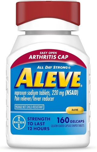 Aleve Gelcaps with Easy Open Arthritis Cap, Naproxen Sodium, Medication ...
