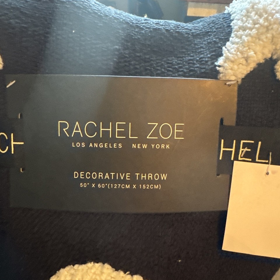 Rachel Zoe Black Ghost Blanket/throw Viral Decorative Halloween 50x70 ...