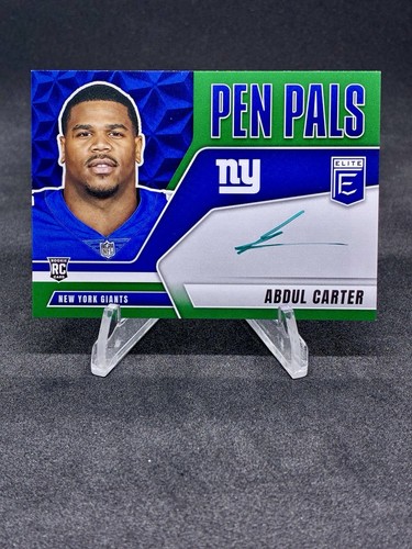 ABDUL CARTER 2025 Donruss Elite Pen Pals GREEN Ink On Card Autograph RC ...