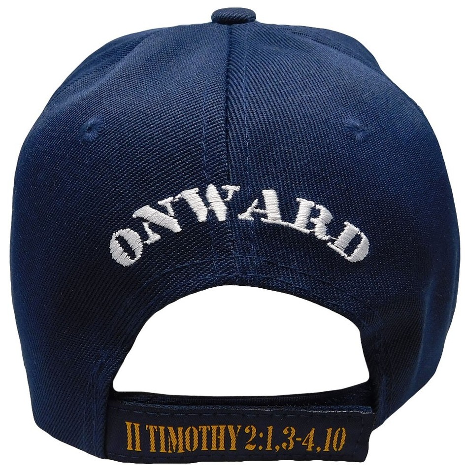 Onward Christian Soldier II Timothy 2:1, 3-4, 10 Navy Blue Embroidered ...