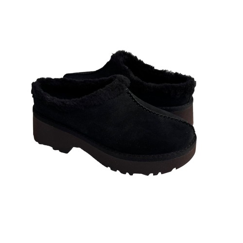 UGG NEW HEIGHTS COZY CLOG BLACK SLIP ON PLATFORM SANDALS US 10 / EU 41 ...