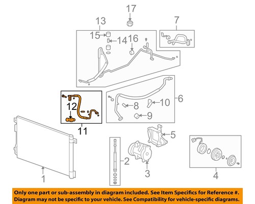 GM OEM 07-12 Acadia Condenser, Compressor Lines-Pressure Hose 19356341 ...