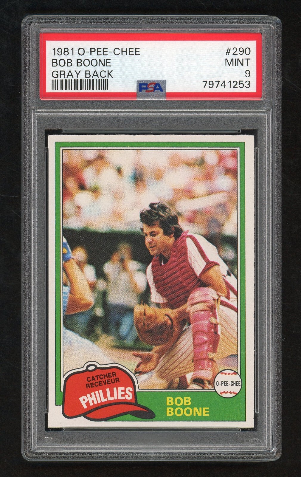 1981 O-Pee-Chee Bob Boone #290 PSA 9 (Gray Back, Pop 1, None Higher) | eBay