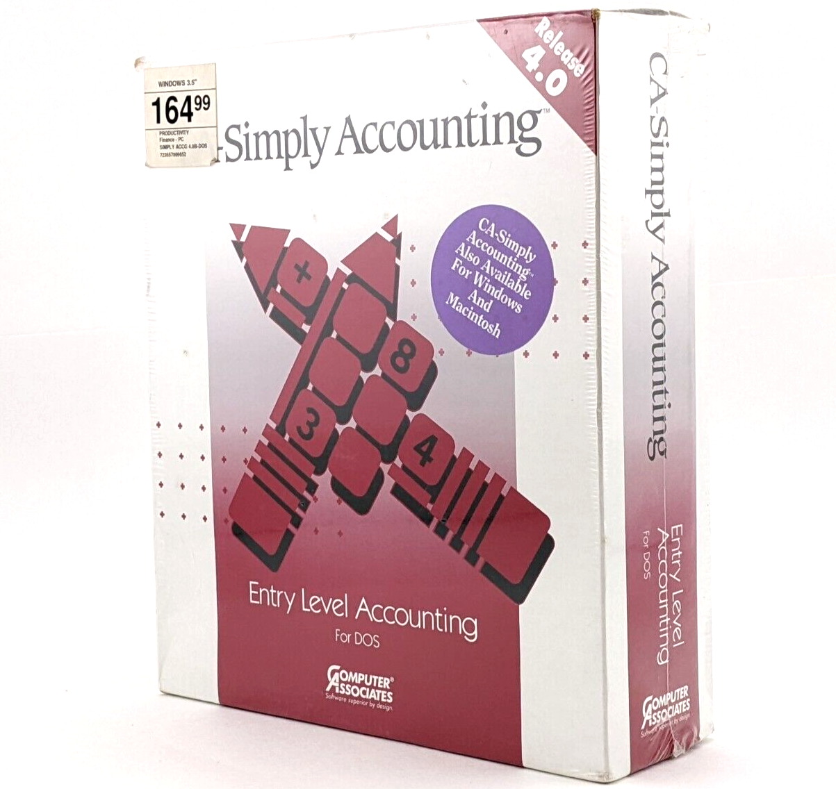 Computer Associates CA Simply Accounting Release 4.0 3.5" Diskettes DOS ...