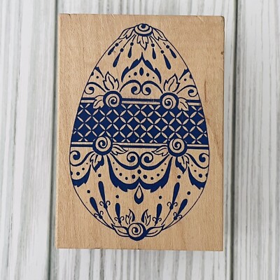 All Night Media Fabulous Egg Decorative Easter 966H Rubber Craft Stamp ...