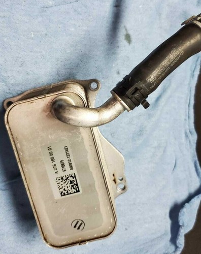 12-18 Mercedes 3.5L V6 OEM Engine Oil Cooler Wirth Original Hoses ...