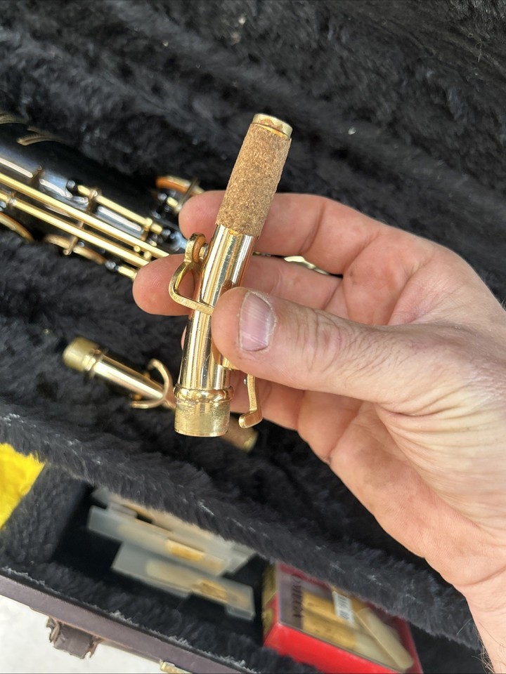 Vintage LA Sax Soprano Saxophone; In Hard Case; Black Lacquer Finish | eBay