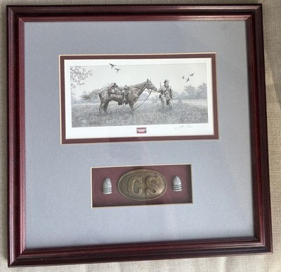 Confederate Scout John Warr Civil War Framed Print Signed Relic belt ...