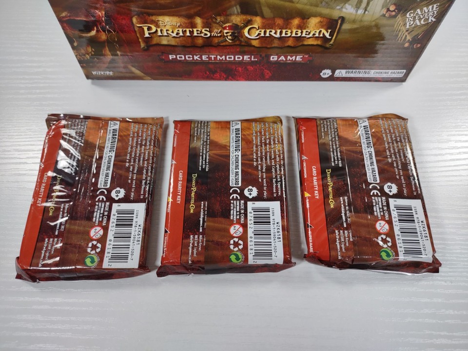 3x Booster Packs WizKids Pirates of the Caribbean PocketModel Game CSG ...