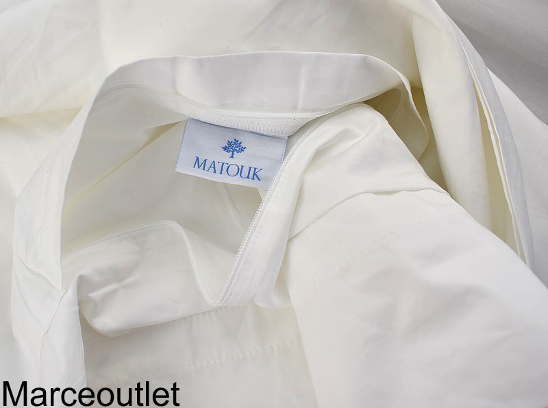 Matouk Lowell 600 Thread Count Cotton KING Duvet Cover White / White | eBay