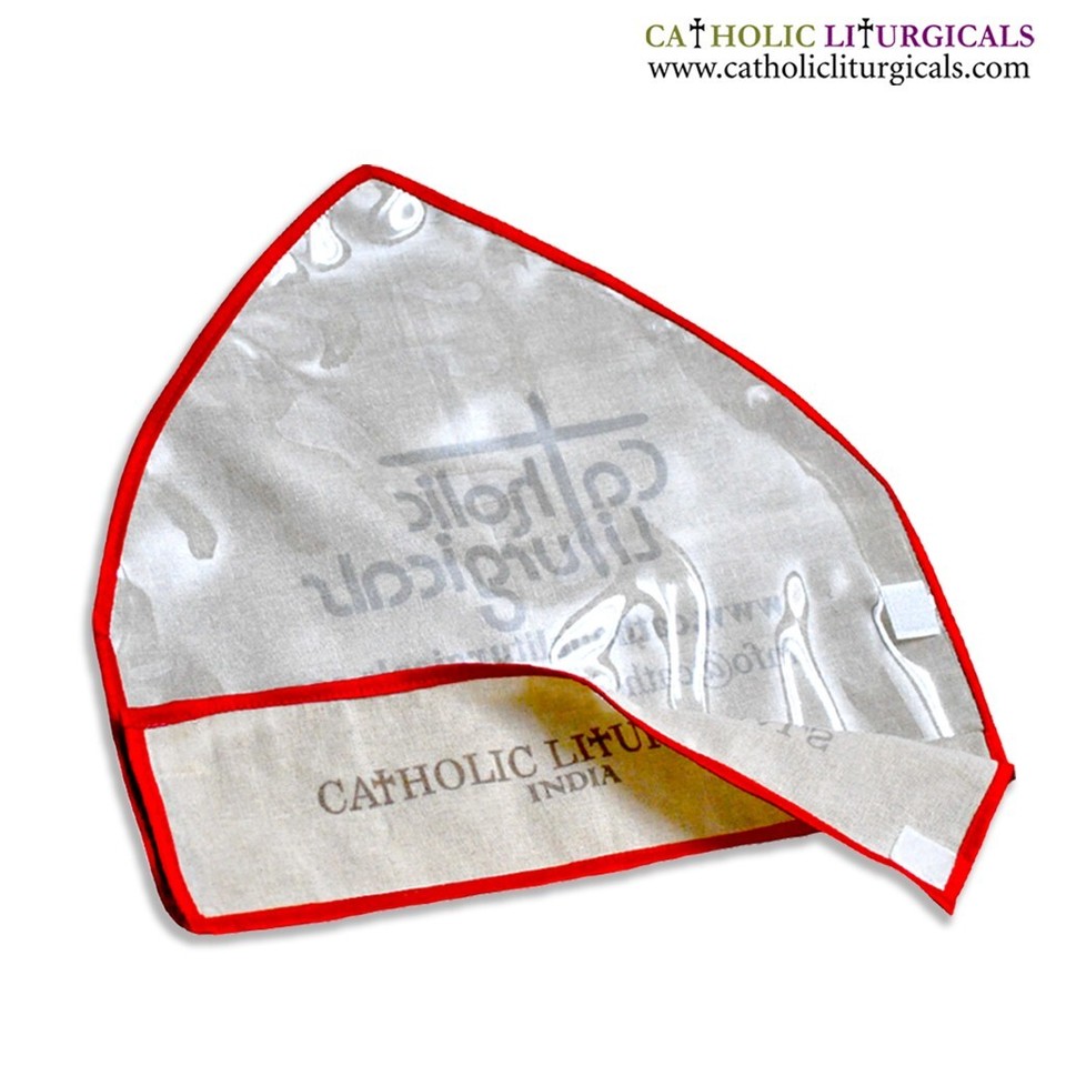 New Metallic Silver Mitre with AM (AVE MARIA) embroidery,mitra,Bishop's ...