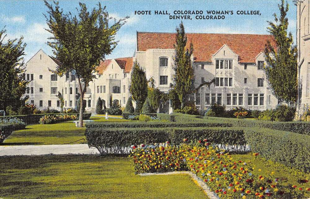 Denver Colorado Womans College Foote Hall Antique Postcard K43998 | eBay