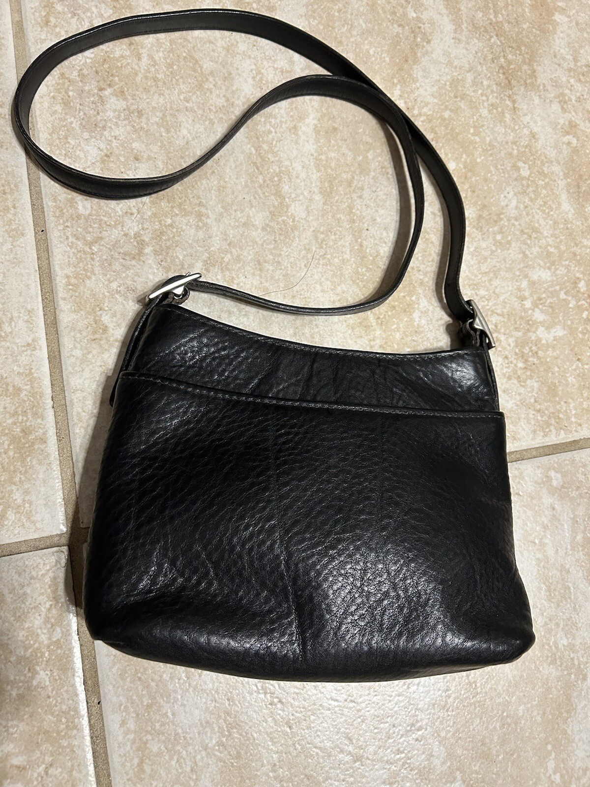 Coach Messenger Crossbody Black Pebbled Leather Small… - Gem