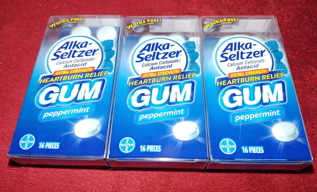 Alka-Seltzer Cool Mint, Heartburn Relief Gum - 16 Pieces for sale ...