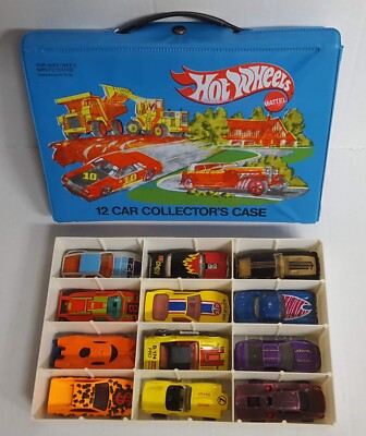 Hot Wheels 12 Car Carrying Case w/12 Great Vintage HWs & MBs. Cars See ...