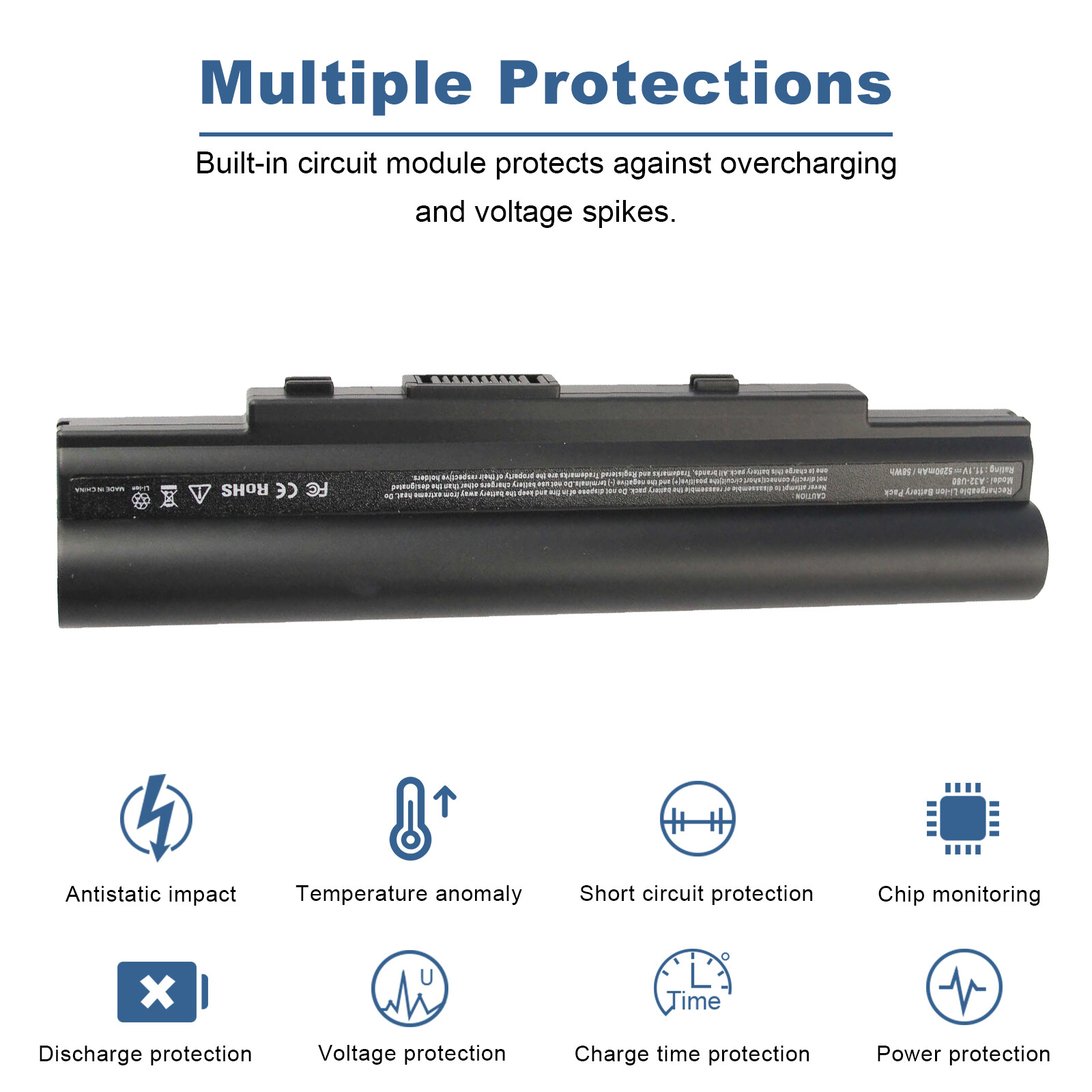 A32-U80 Battery for Asus U20 U20A U30 U50 U50A U80 U80A U80V U81 ...