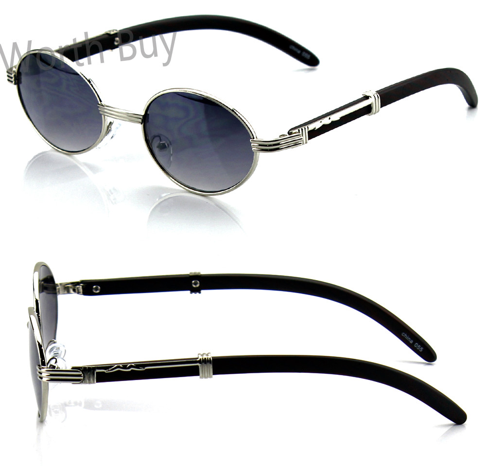 New Mens Womens Fashion Oval Sunglasses Vintage Retro Buffs Designer ...