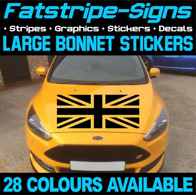 UNION JACK FLAG - LARGE CAR BONNET STICKERS GRAPHICS DECALS - FITS ANY ...
