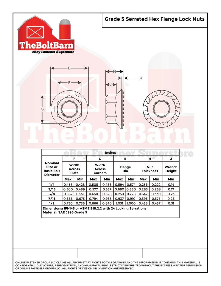 5/16"-18 Grade 5 Serrated Flange Whiz Lock Nuts Coarse Thread Zinc ...