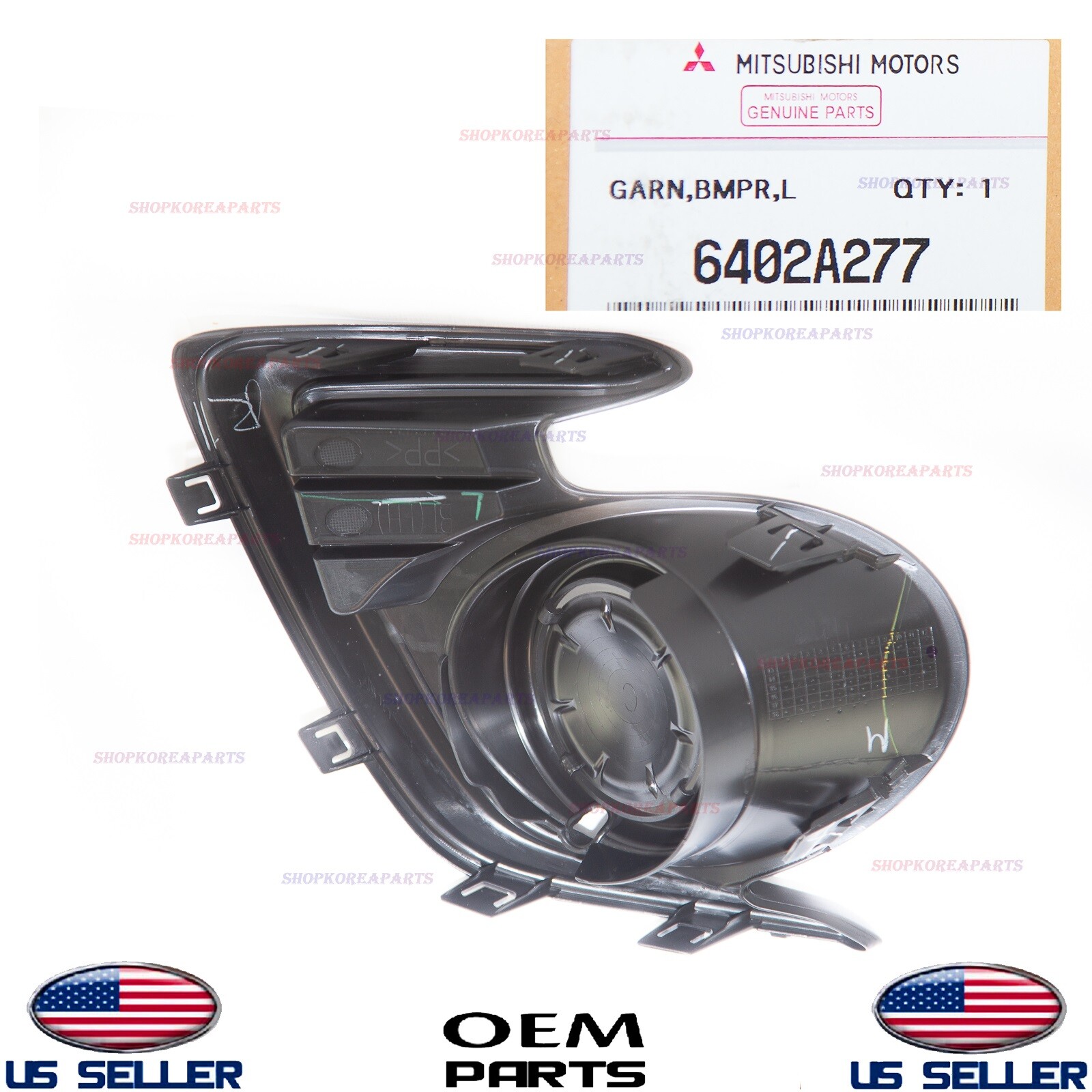 Genuine Front Bumper Fog Lamp Bezel Cover LEFT ⭐OEM⭐ Mirage G4 Sedan ...