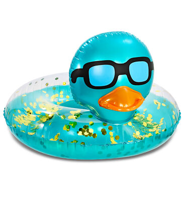 Pool Float - DUCK POOL TUBE - BLUE GOLD | eBay