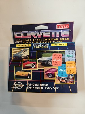 1953-1993 Corvette Collector 2 Deck Set Of Poker Size Playing Cards ...