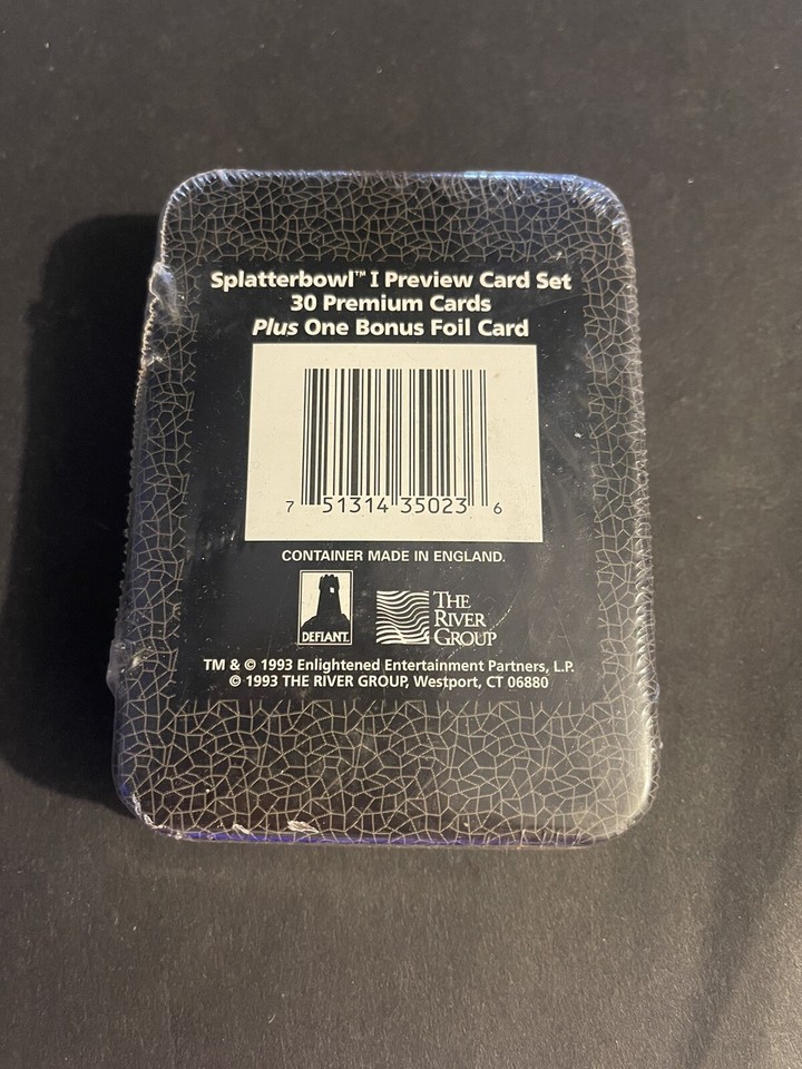 Splatter Bowl 1993 I Preview Trading Card Set Tin Brand New FACTORY ...