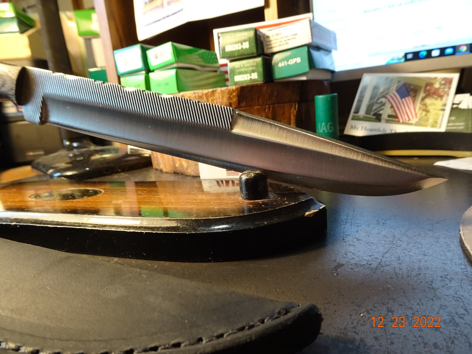 ANZA KNIVES (504) THE PIG SLAYER 15" LONG 9 1/2" BLADE EDGE HANDLE ...