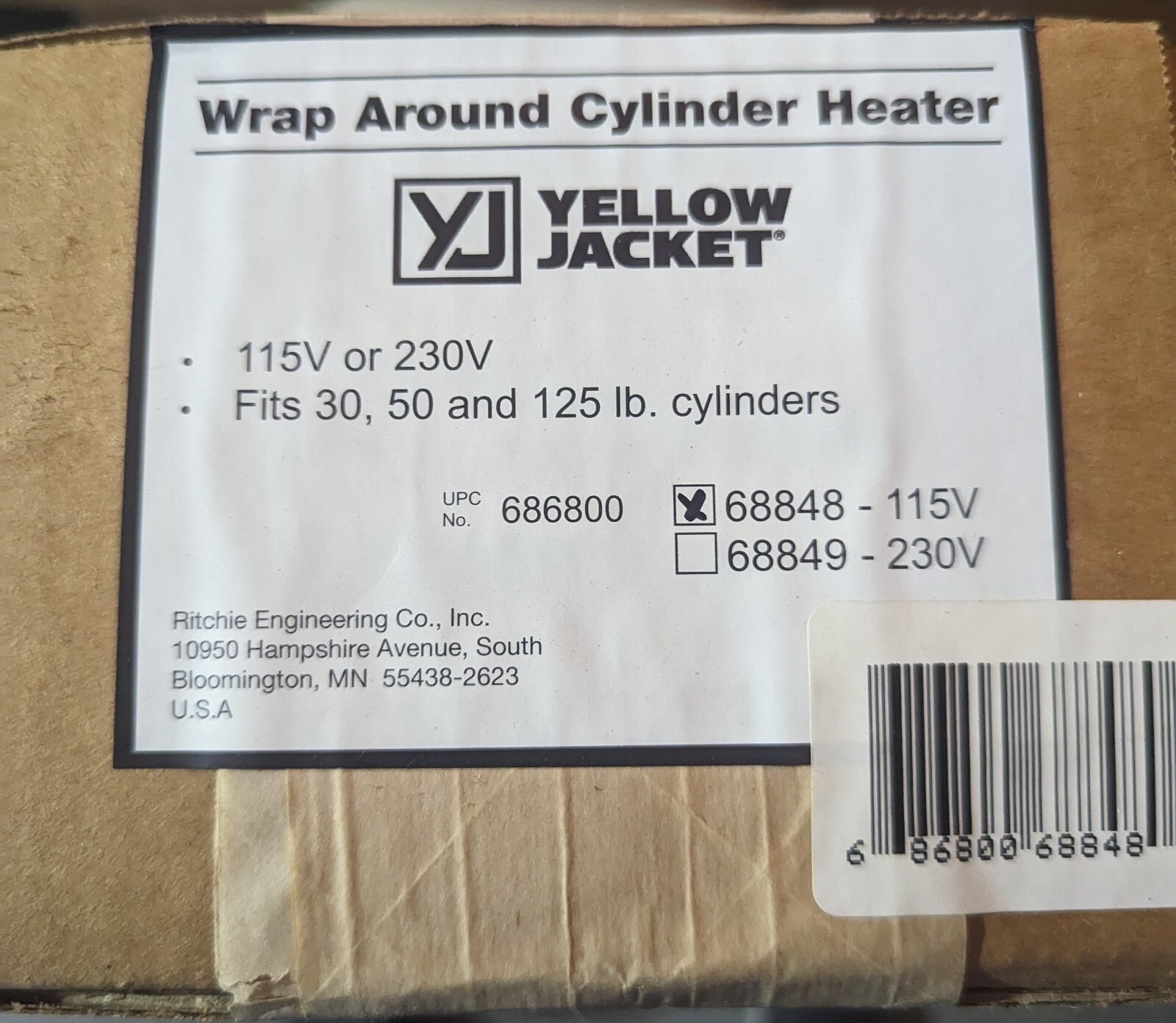 Yellow Jacket 68848 Wrap-Around Cylinder Heater for sale online | eBay
