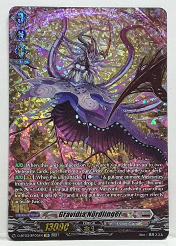 Bushiroad Cardfight Vanguard Gravidia Nordlinger D-BT03/SP05EN SP ...