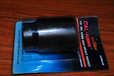 38 MM 1/2" DRIVE DEEP IMPACT SOCKET CAL HAWK ASSM438 (1-1/2 ) CR-MO ...