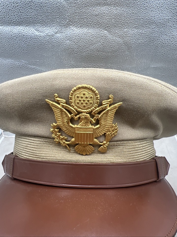 WW2 US Army Officer Visor Hat Khaki Knox Size 7 1/4 (HH11 | eBay