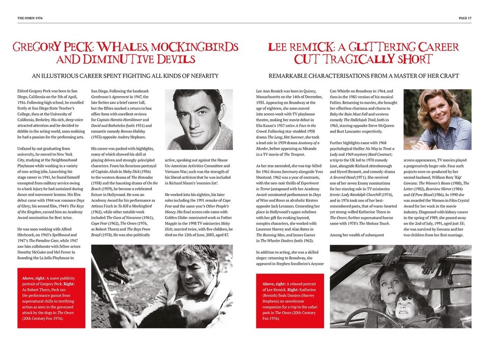 The Omen 1976 Gregory Peck Billie Whitelaw horror movie magazine guide ...