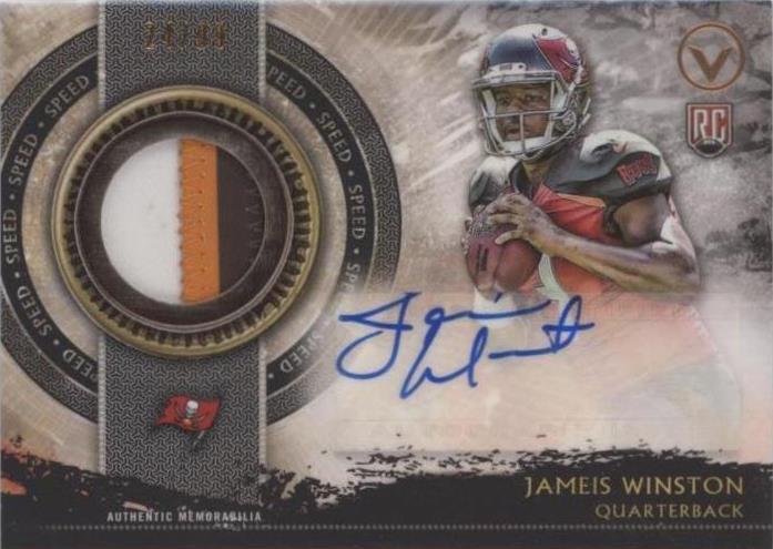 2015 Topps Valor - Shield of Honor Autograph Patches Jameis Winston # ...