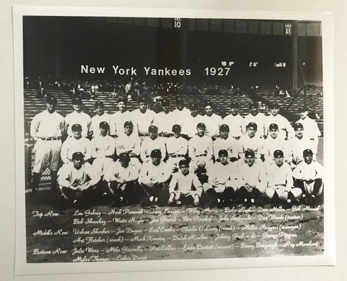 1927--NEW YORK YANKEES (RUTH, GEHRIG, LAZZERI, MEUSEL)--8X10 TEAM PHOTO ...