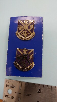 PAIR OF - US Army YORK INSTITUTE ROTC Unit DI DUI Crest Insignia - G-23 ...